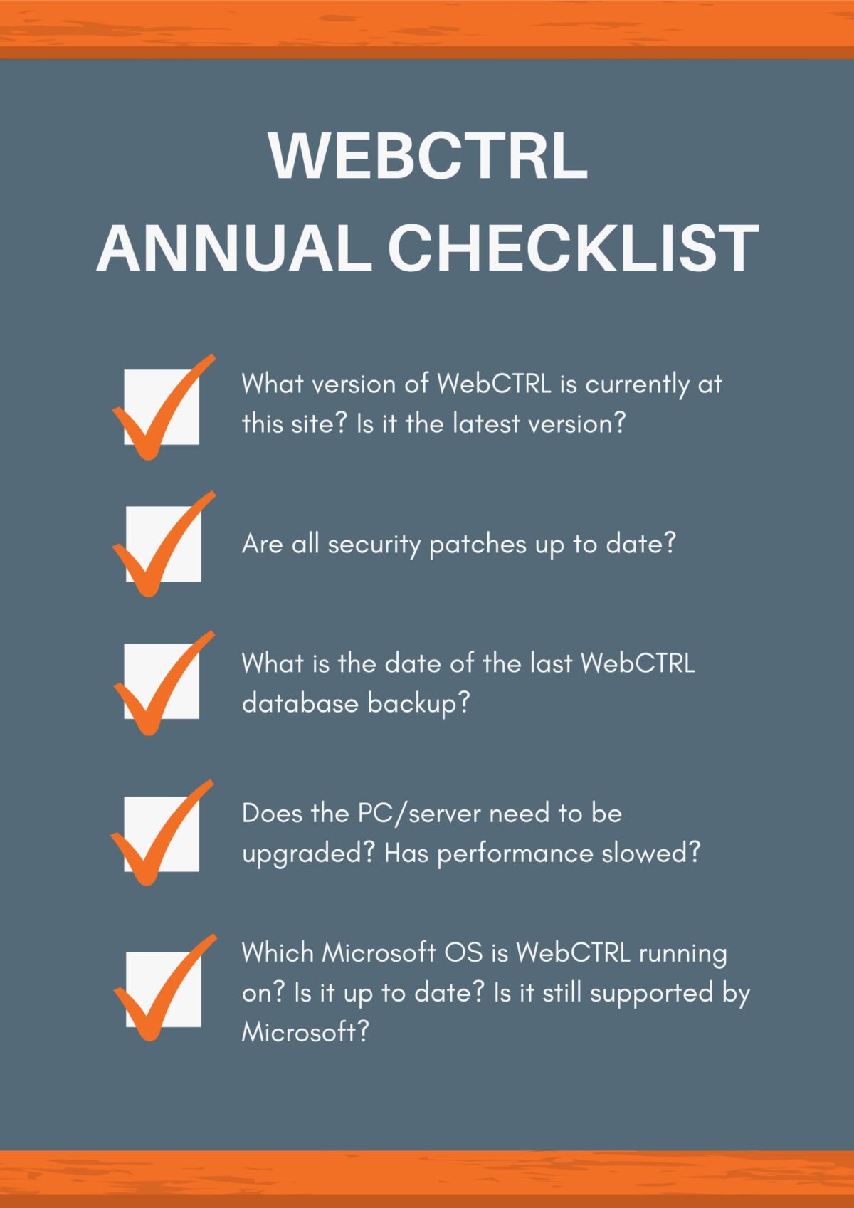 WebCTRL v9.0 and BAS Software Health Check – Radius Systems